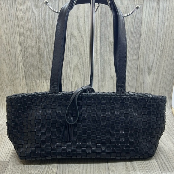 Falor | Bags | Falor Woven Handbag Genuine Leather Made In Italy | Poshmark